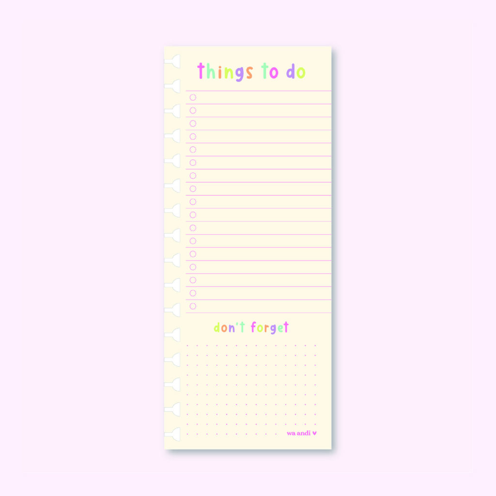 Hojas «Things to do» – Waandi Taller
